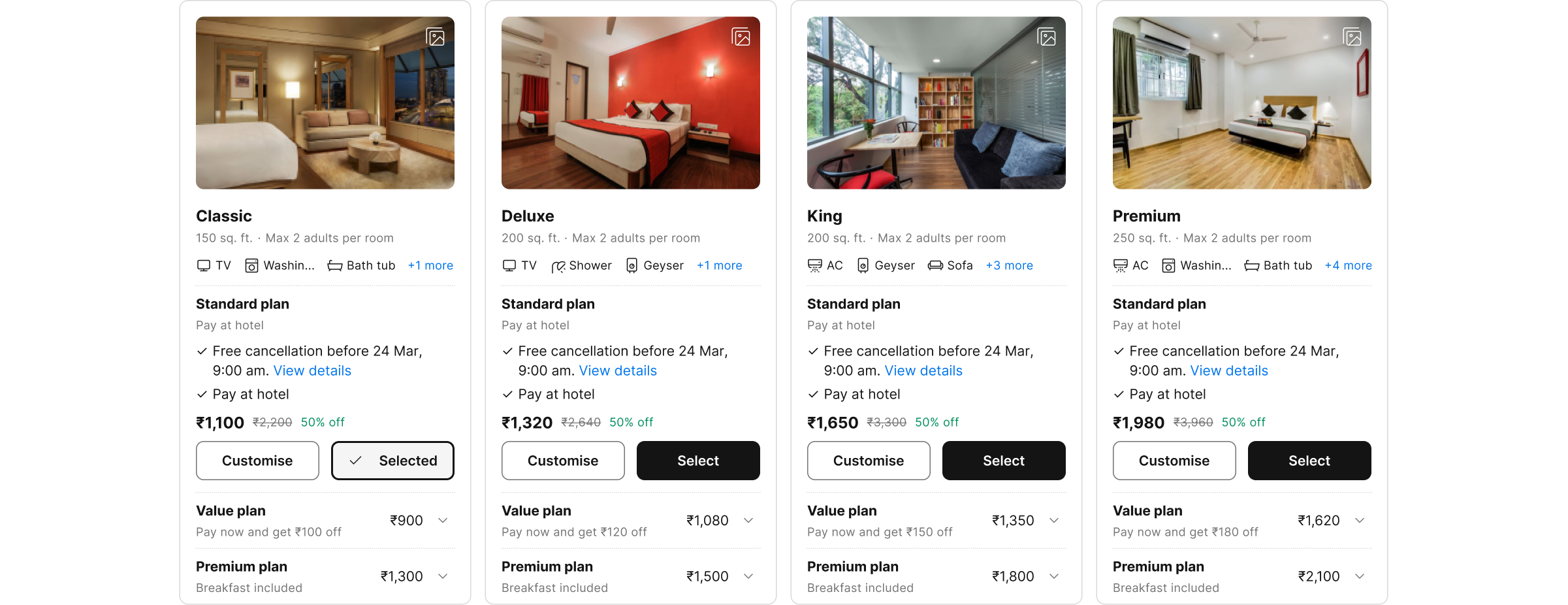 Shaunak's Portfolio - Rate Plans